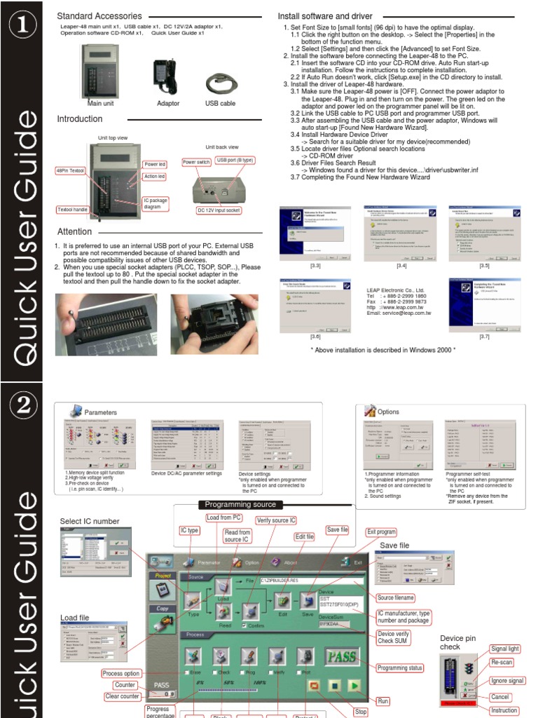Standard Accessories: Install Software and Driver | PDF | Usb | Device ...