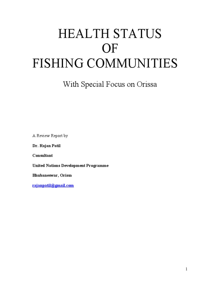 Health Status of Fishing Communities - by Dr. Rajan R Patil | Download ...