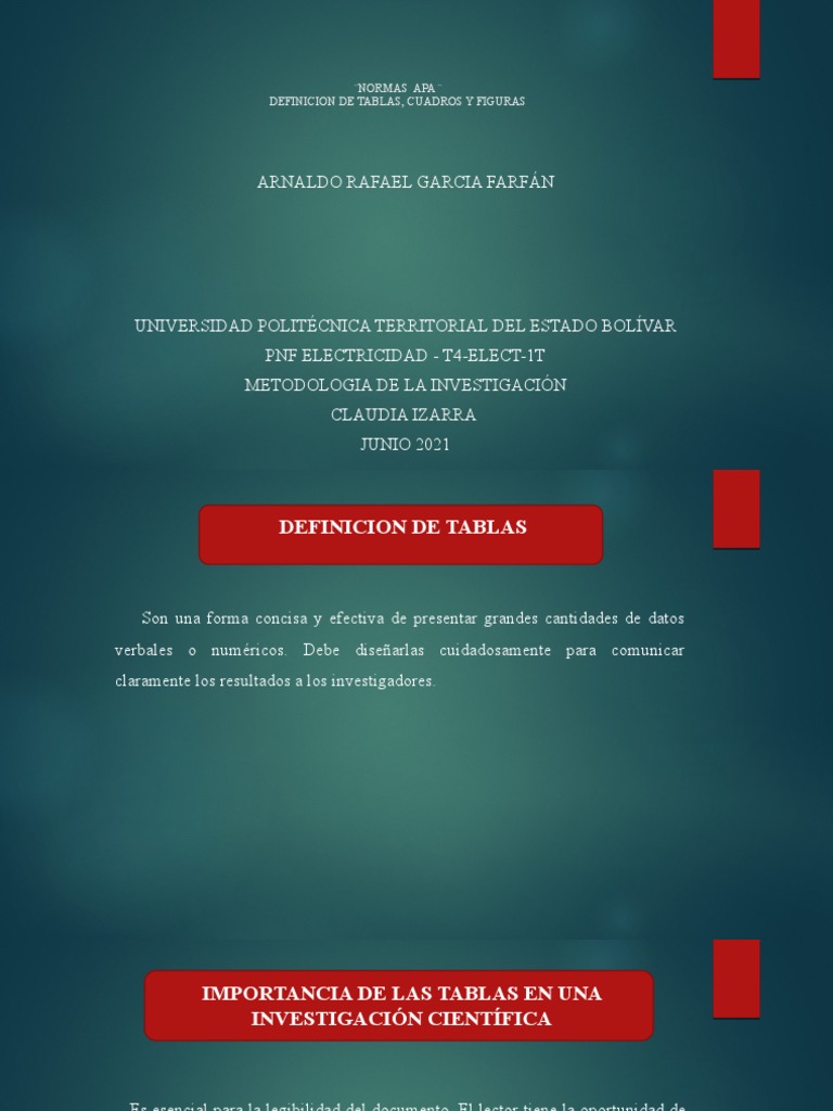 Normas Apa Definicion de Tablas, Cuadros y Figuras | PDF | Imagen | Science