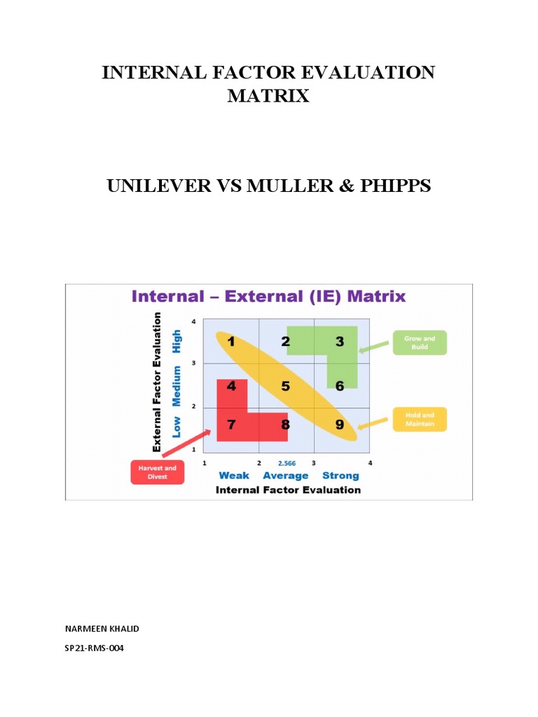 Internal Factor Evaluation Matrix Pdf Unilever Economies