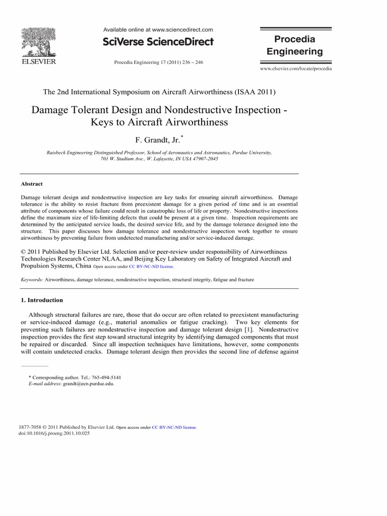 Articulo 12 - Damage Tolerant Design and Nondestructiction - Keys To ...