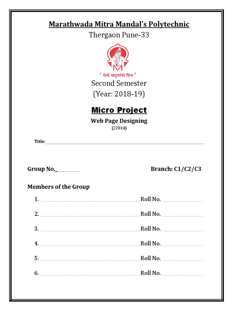 Micro Project Formats - WPD | PDF | World Wide Web | Internet & Web