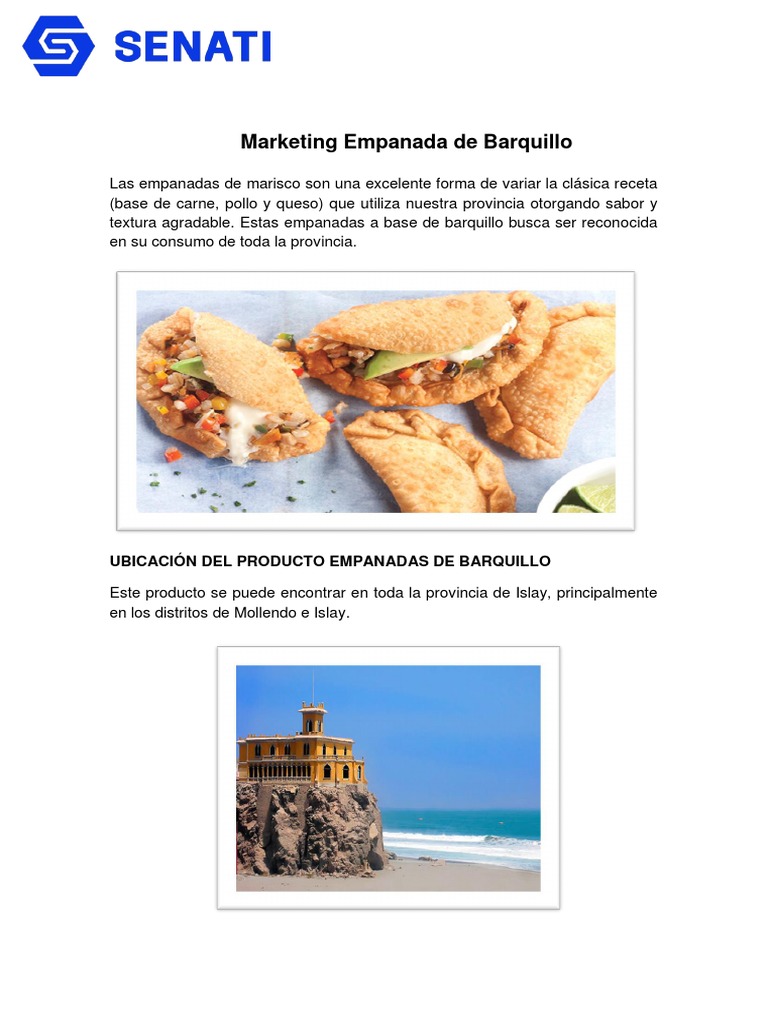 Marketing de Empanada de Barquillo Marisco | PDF | Publicidad ...