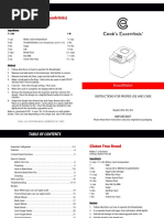 Toastmaster Bread Box Manual & Recipes | PDF | Breads | Dough