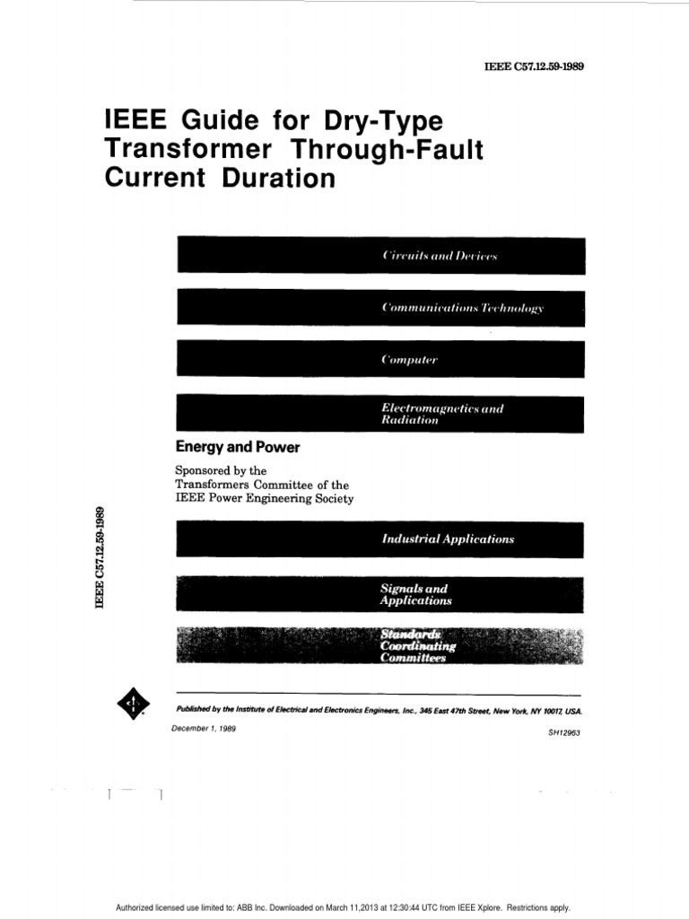 Guide For Dry-Type Transformer Through-Fault Current Duration | PDF ...