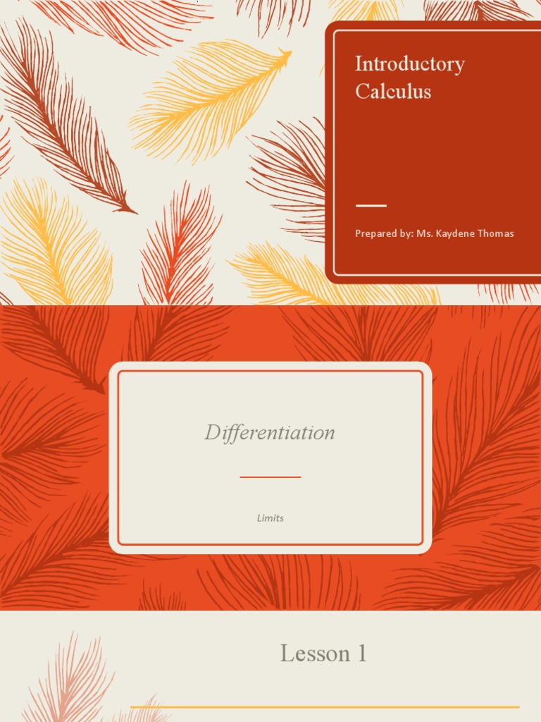Intro to Calculus: Differentiation & Limits | PDF | Gradient | Derivative