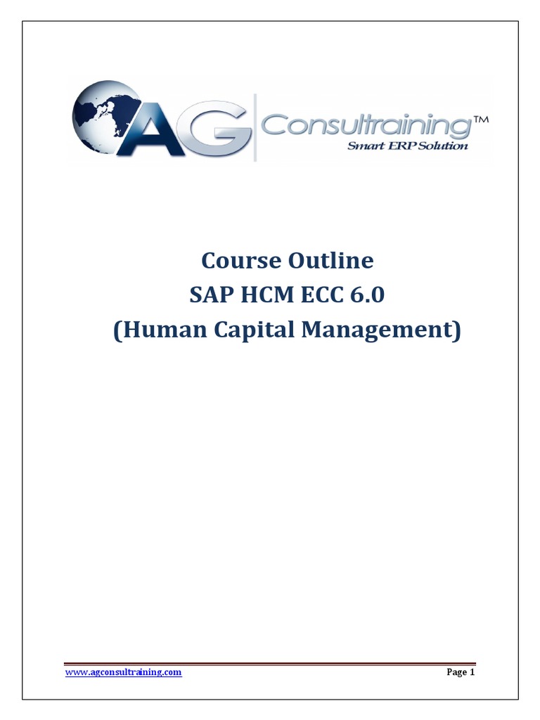 Course Outline Sap HCM Ecc 6.0 (Human Capital Management) | PDF | Human ...