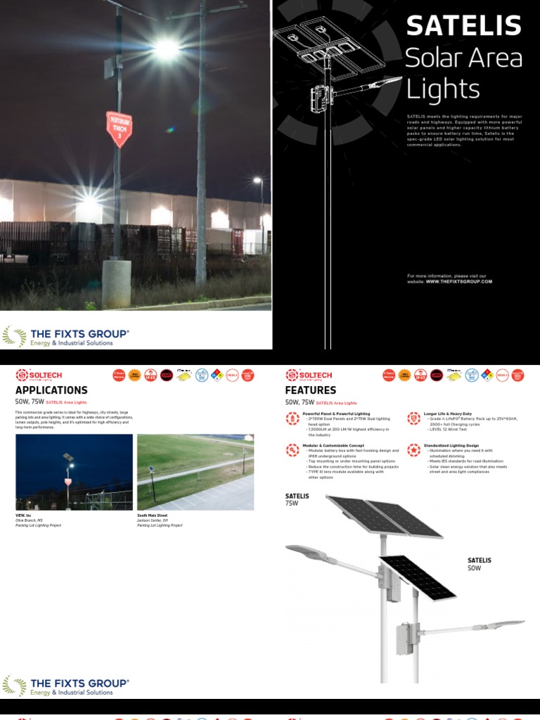 TFG - SOLTECH - SATELIS Solar LED Ligths Brochures | PDF | Lighting ...