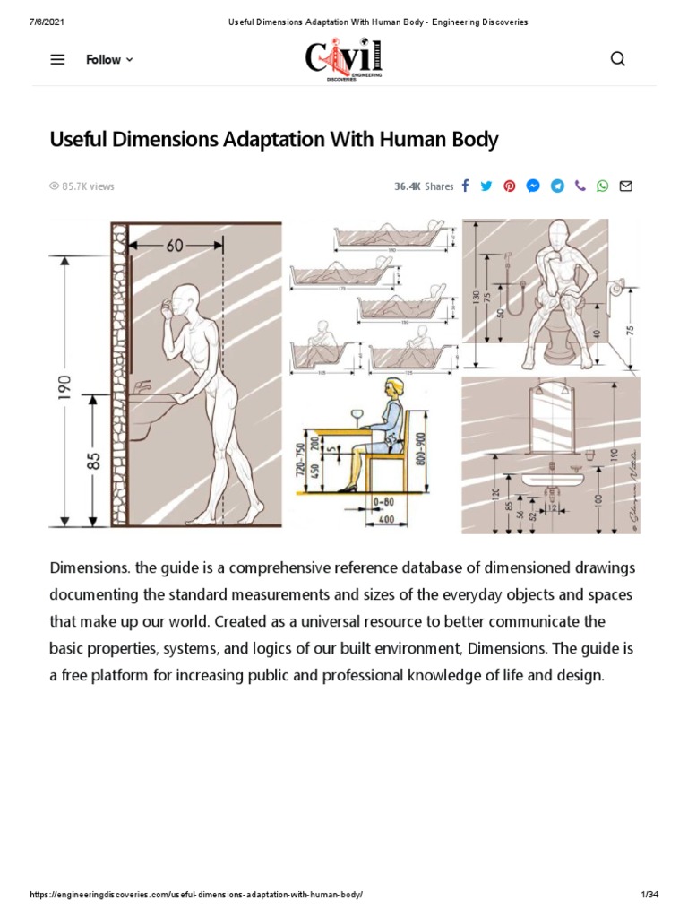 Useful Dimensions Adaptation With Human Body - Engineering Discoveries ...