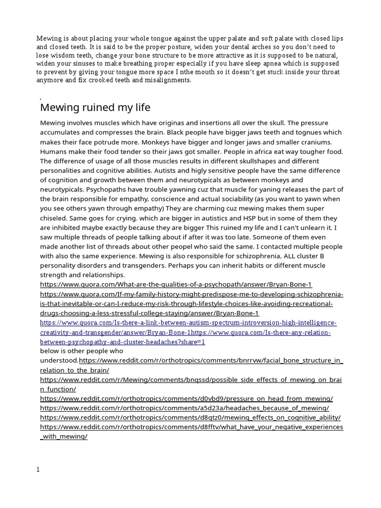 Mewing Book - Relationship of Posture, Muscle Function, Cranial Shape ...