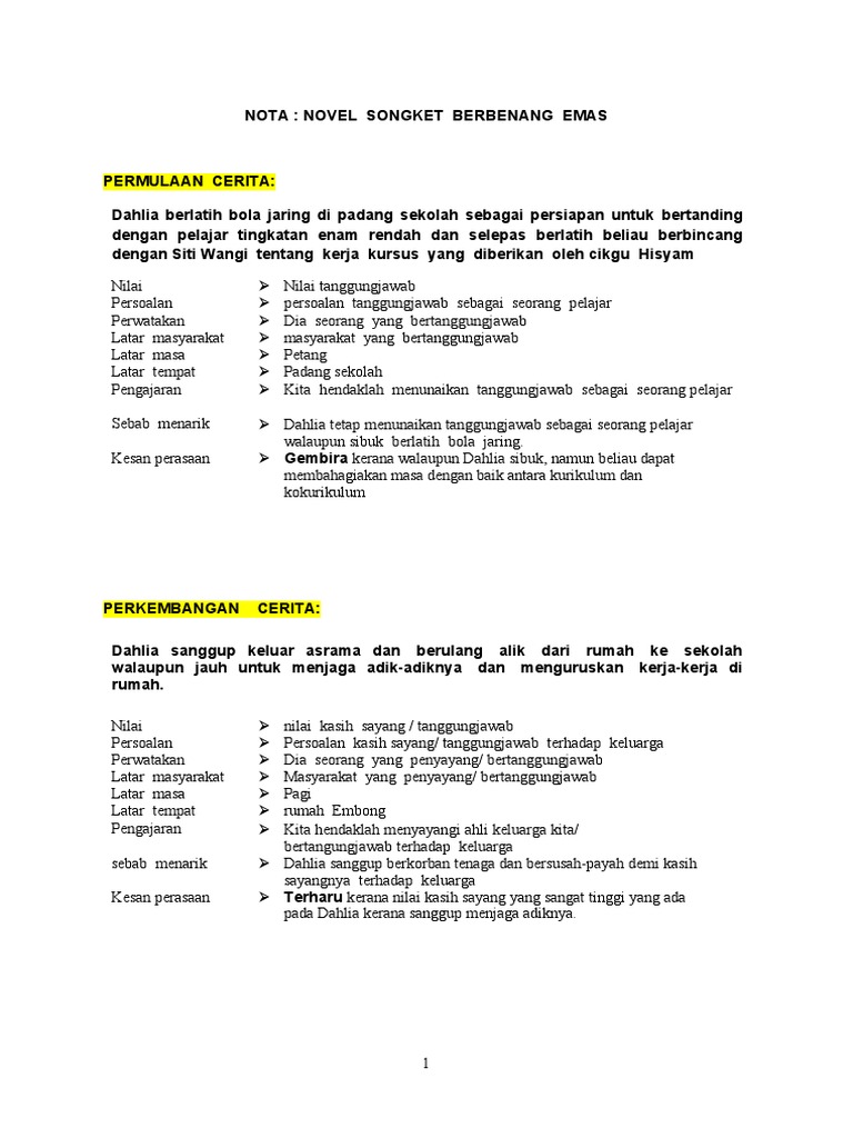 Nota Novel SBE | PDF