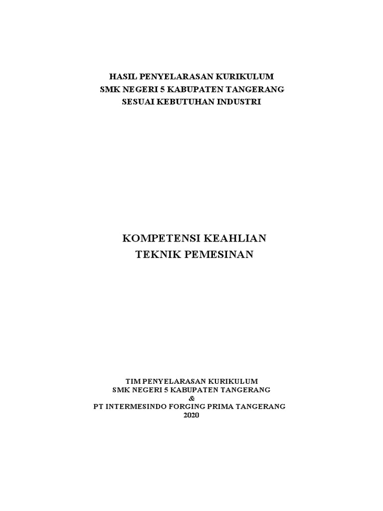 Cover - Silabus Penyelarasan Kurikulum SMKN 5 Kab Tangerang | PDF