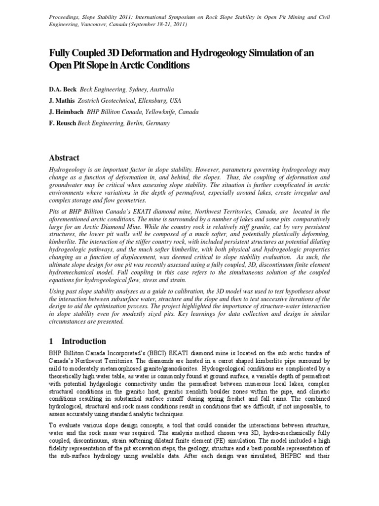 Slope Paper 106 | PDF | Hydrogeology | Continuum Mechanics