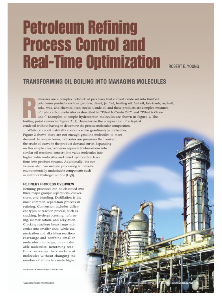 Petroleum Refining Process Control and Real-Time Optimization | PDF ...
