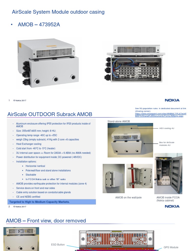 Airscale System Module Outdoor Casing - Amob - 473952A: 1 © Nokia 2017 ...