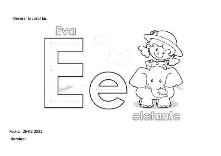 Decorar La Vocal Ee | PDF