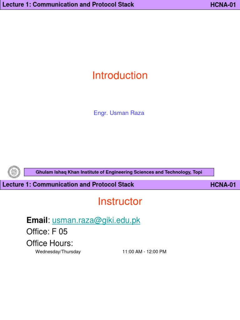 HCNA 1 - Introduction and Protoctocol Stack Models | PDF | Osi Model | Network Topology