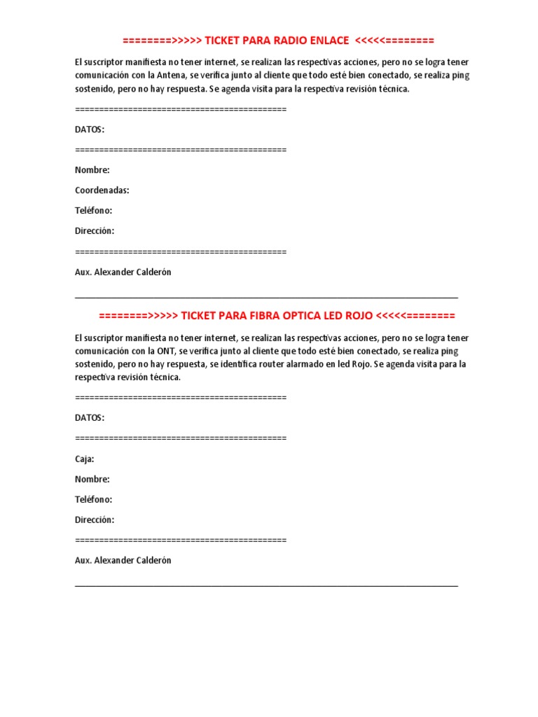 Ticket Formato | PDF | Edad de información | Internet