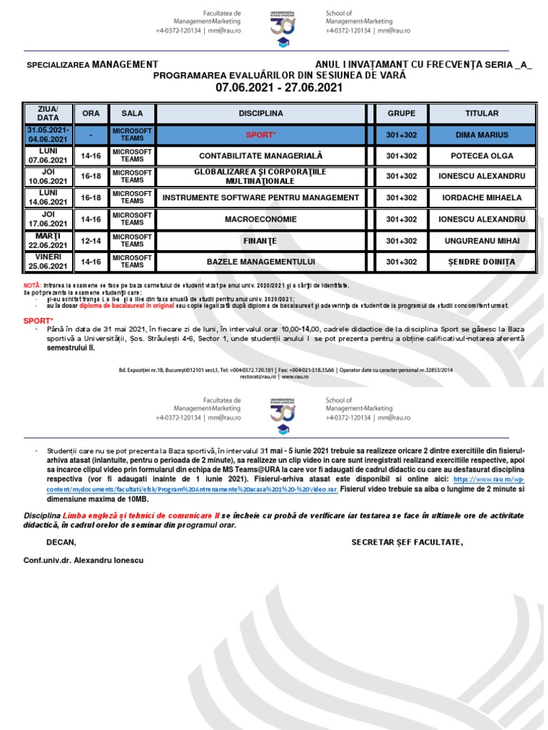 Licenta 2020 Management | PDF