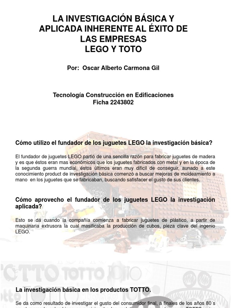 Innovación y Investigación en LEGO y TOTTO | PDF | Juguetes | Innovación