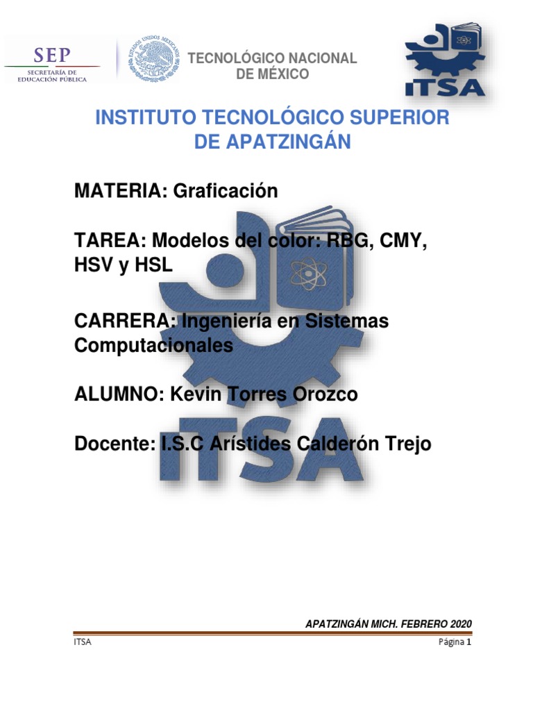 Modelos de color RGB, CMY, HSV y HSL | PDF | Color | Procesamiento de ...