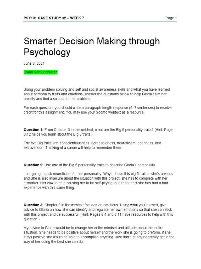 Smarter Decision Making Through Psychology | PDF | Psychology | Human ...