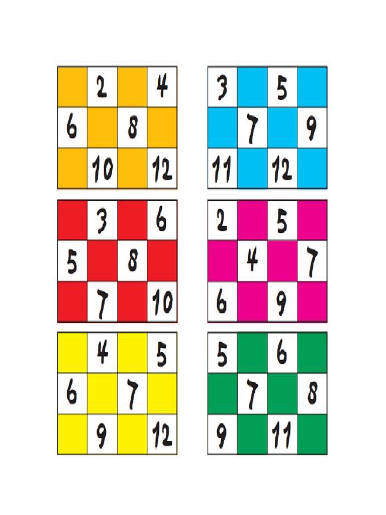 Loteria de Numeros para Imprimir | PDF