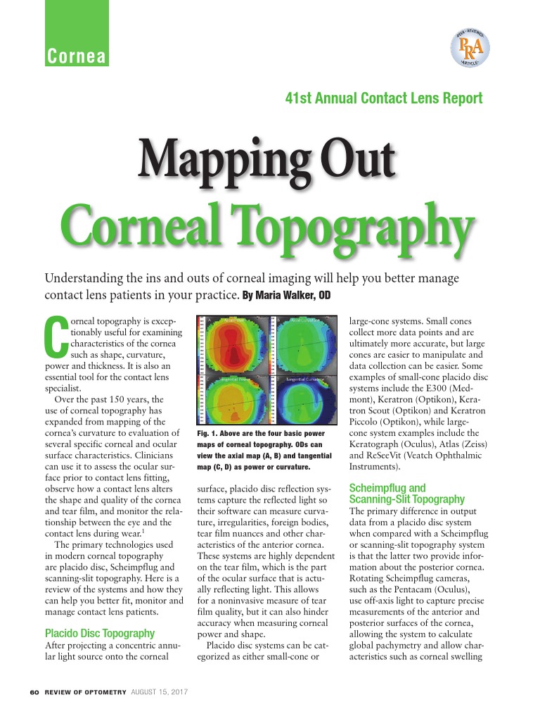 Mapping Out Corneal Topography | PDF | Cornea | Contact Lens