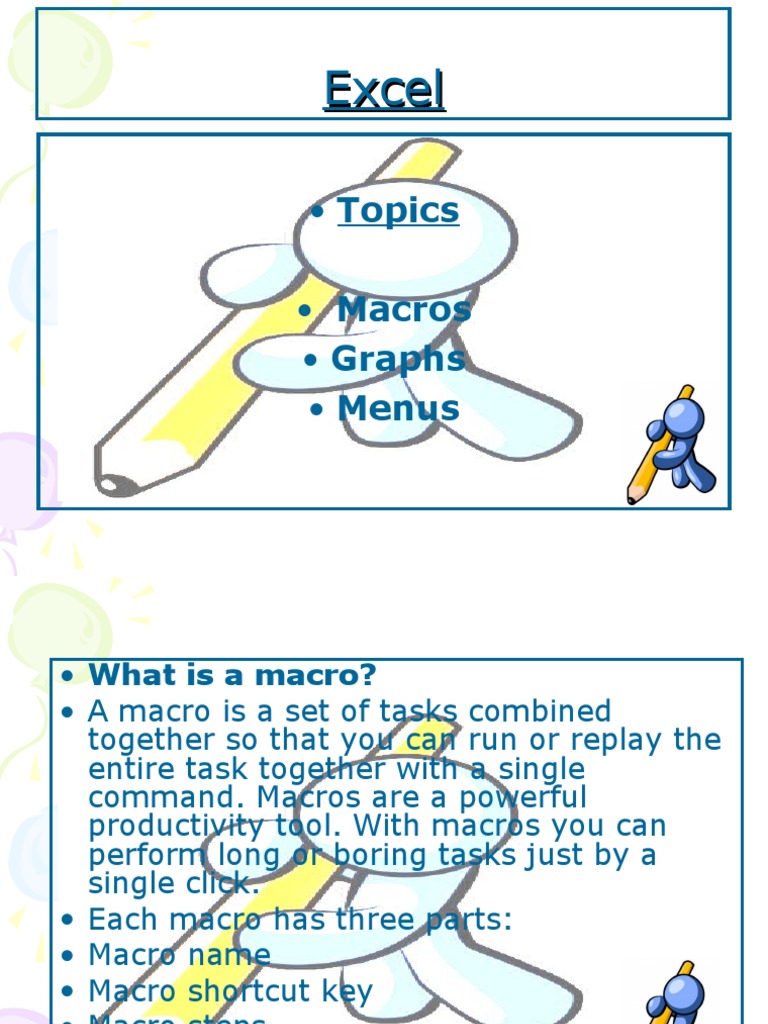 Creating Macros Using The Excel Macro Recorder Pdf Microsoft Excel Menu Computing