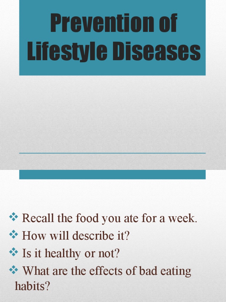 Prevention of Lifestyle Diseases | PDF | Obesity | Cardiovascular Diseases
