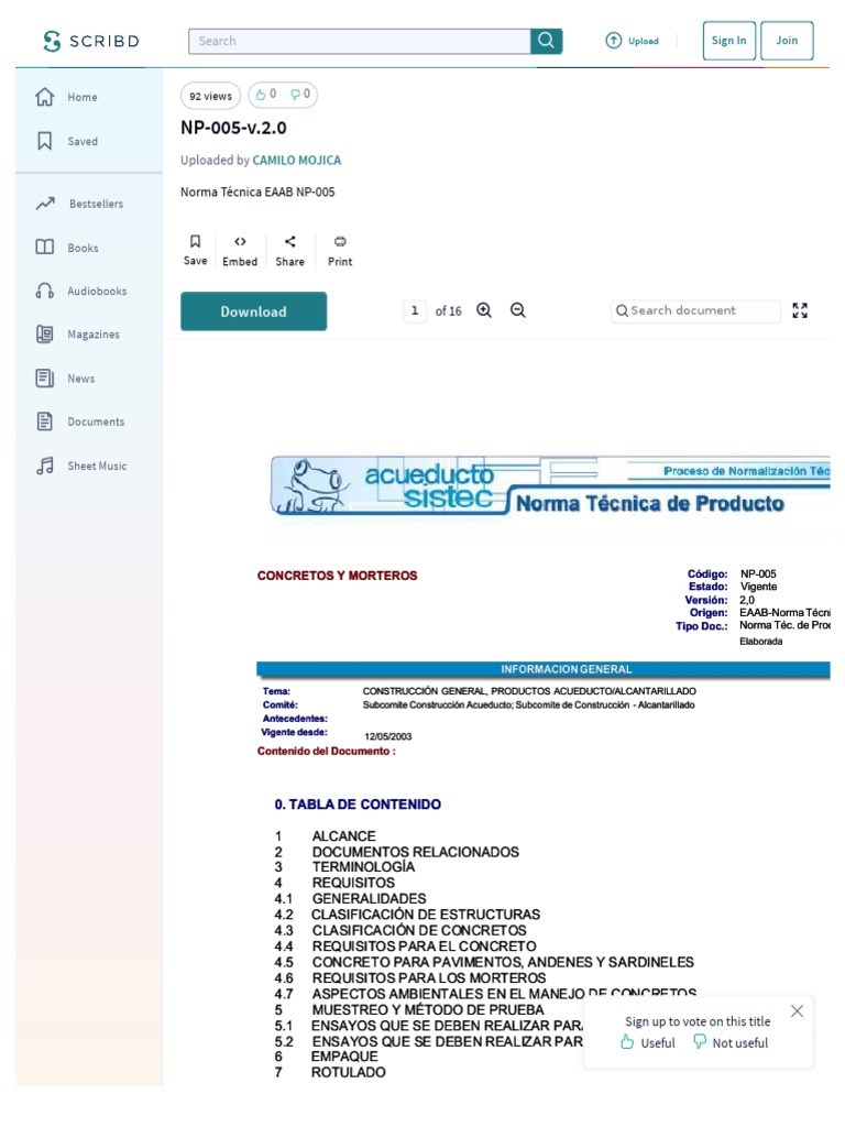 Download: Norma Técnica EAAB NP-005 | PDF | Ingeniería estructural ...