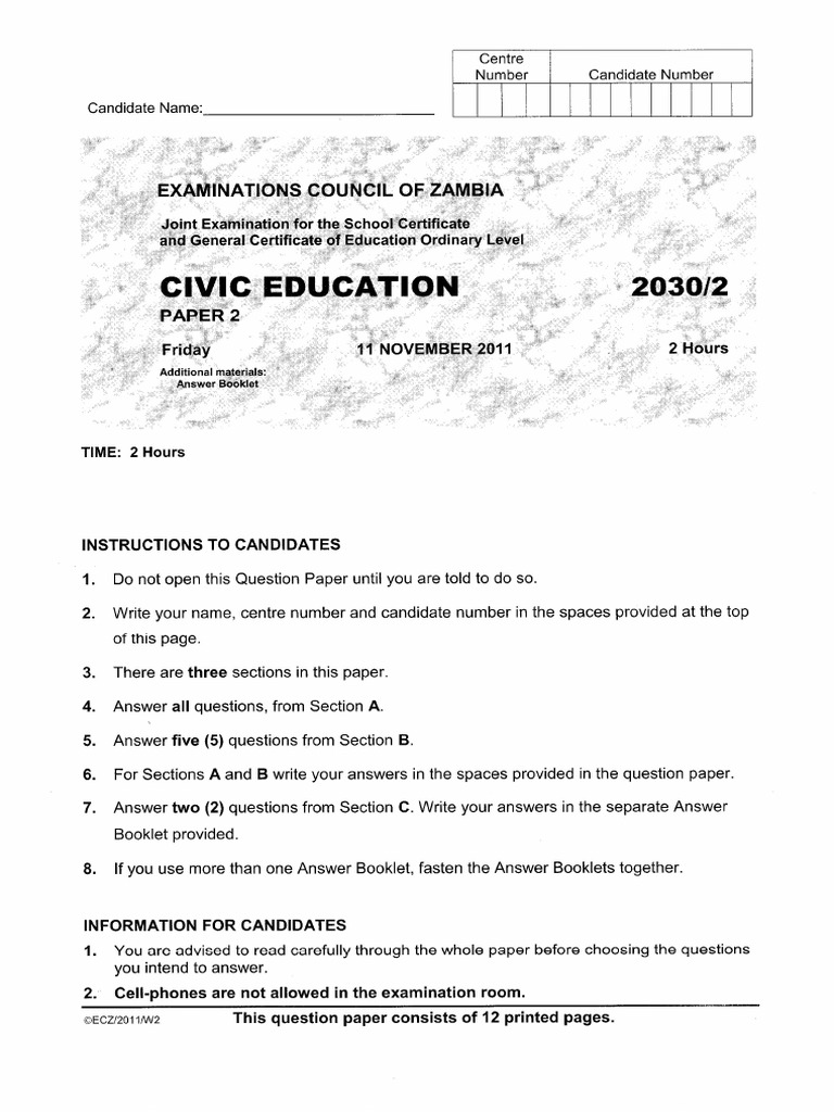 g12 Civic-Ed p2 2011 | PDF