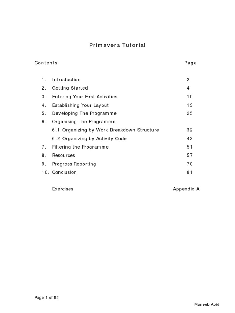 Primavera Tutorial | PDF | Histogram | Microsoft Excel