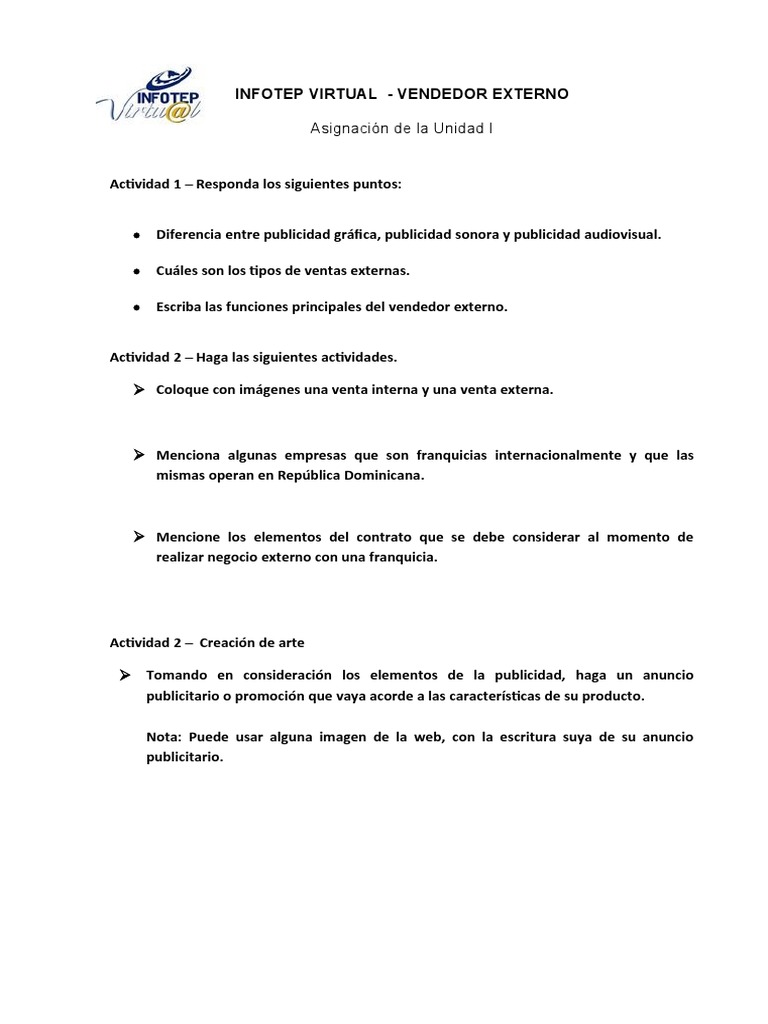Tipos y Funciones de Ventas Externas | PDF | Derecho | Arte