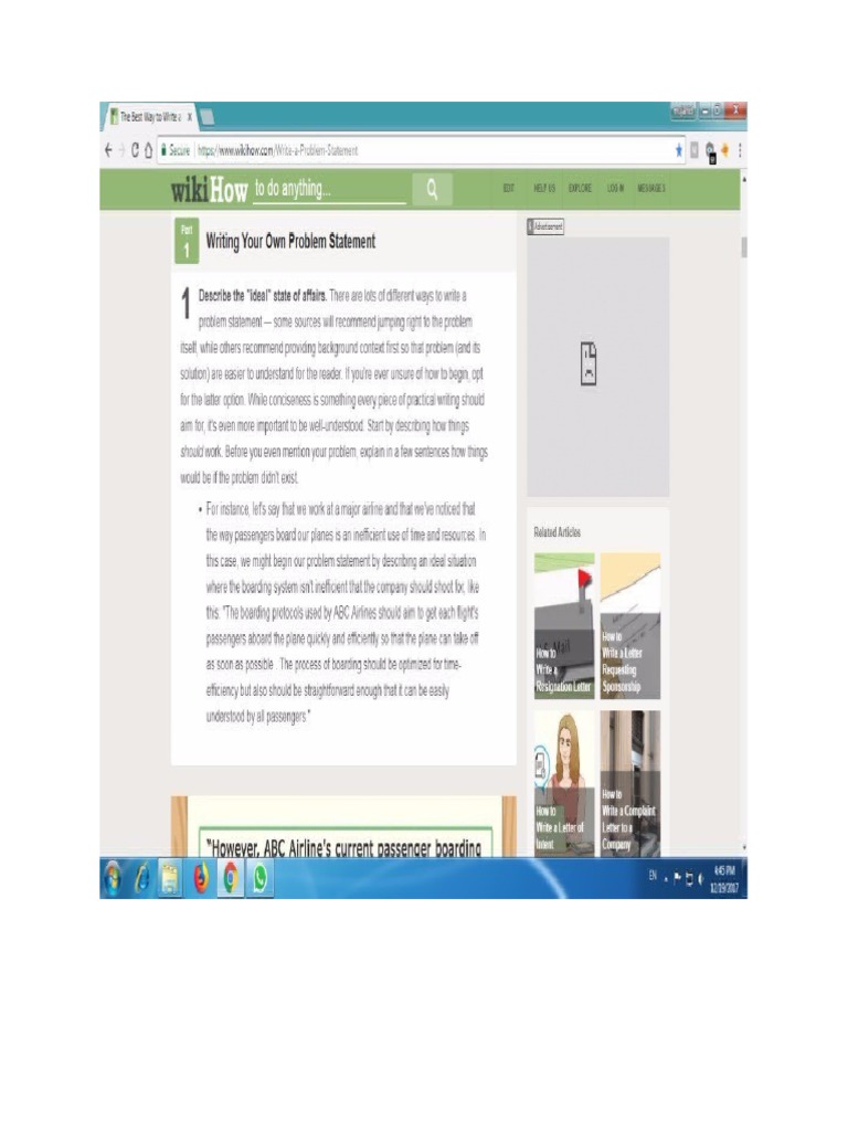 Contoh Elemen Problem Statement | PDF