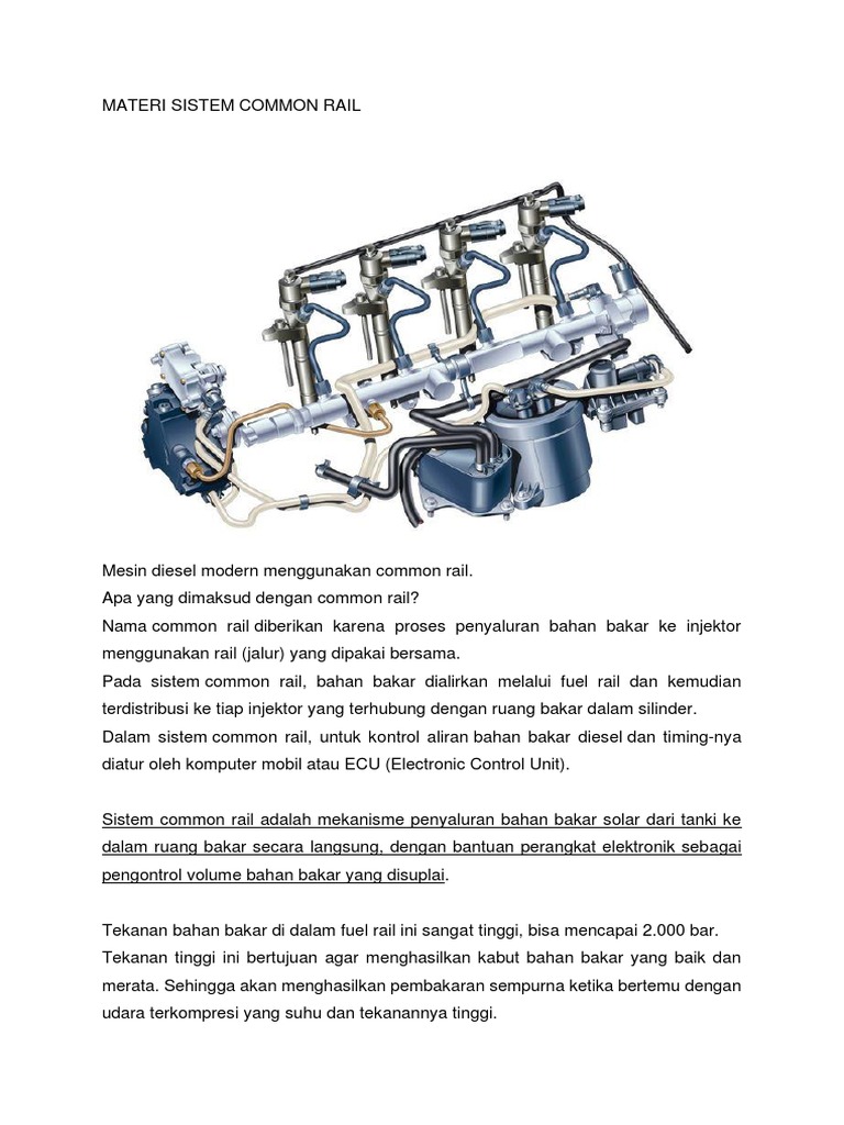 Sistem Common Rail pada Mesin Diesel | PDF | Teknologi & Rekayasa