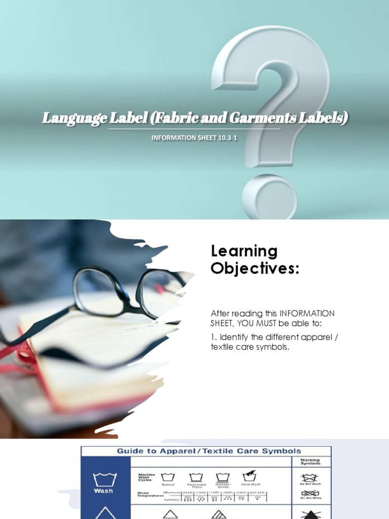 Language Label Care Symbols Guide | PDF
