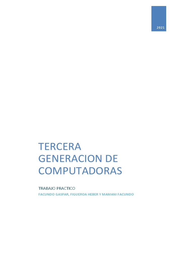 3ra Generacion | PDF | Circuito integrado | Ibm