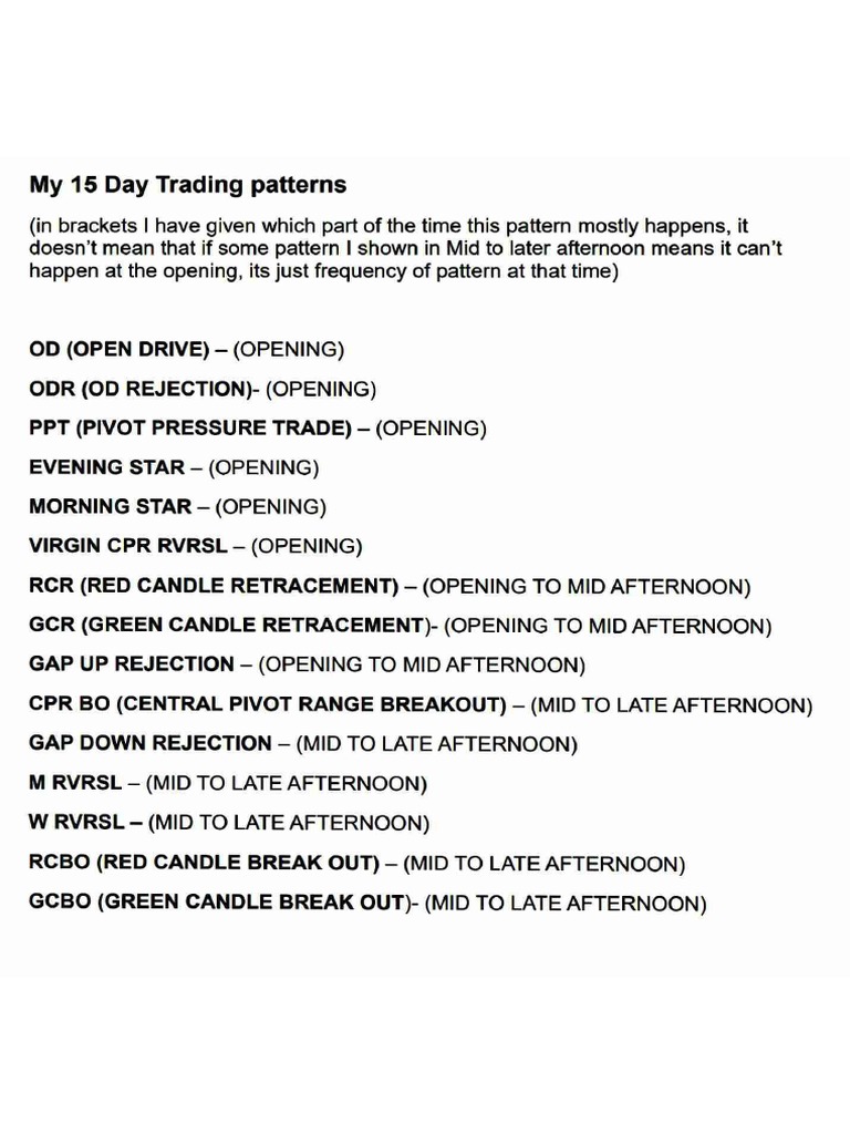 15 Patterns Only | PDF