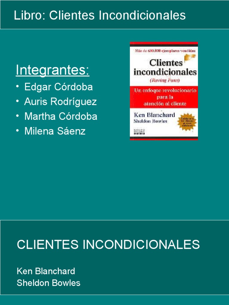 Charla Del Libro Clientes Incondicionales | PDF | Cliente