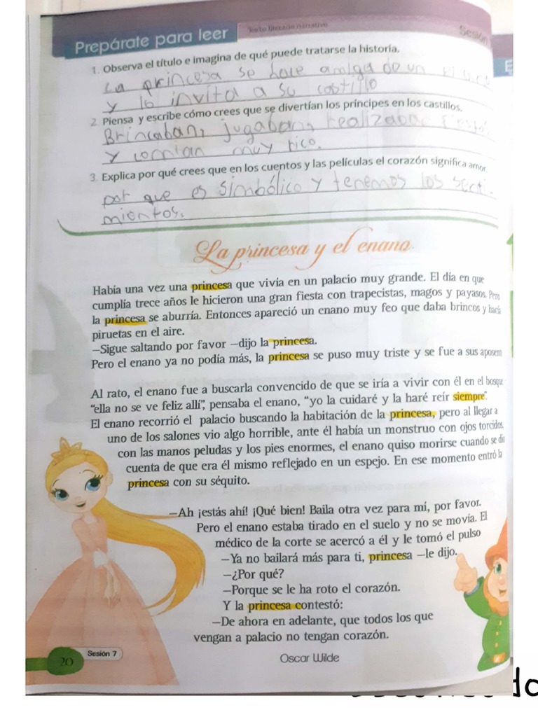 Comprensión Lectora La Princesa y El Enano 230321 | PDF