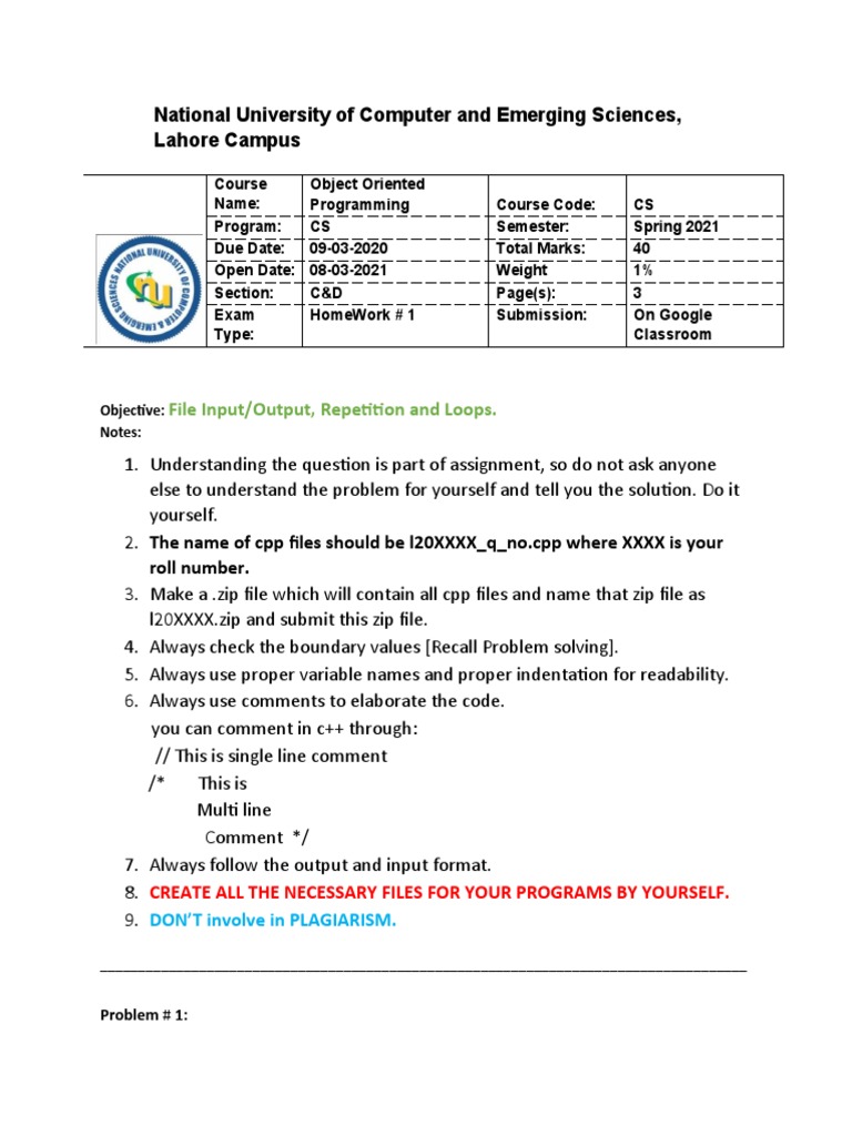 National University of Computer and Emerging Sciences, Lahore Campus ...