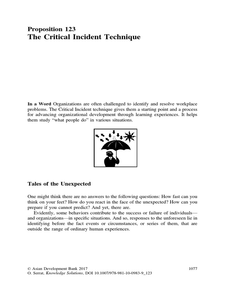 The Critical Incident Technique | PDF | Behavior | Focus Group