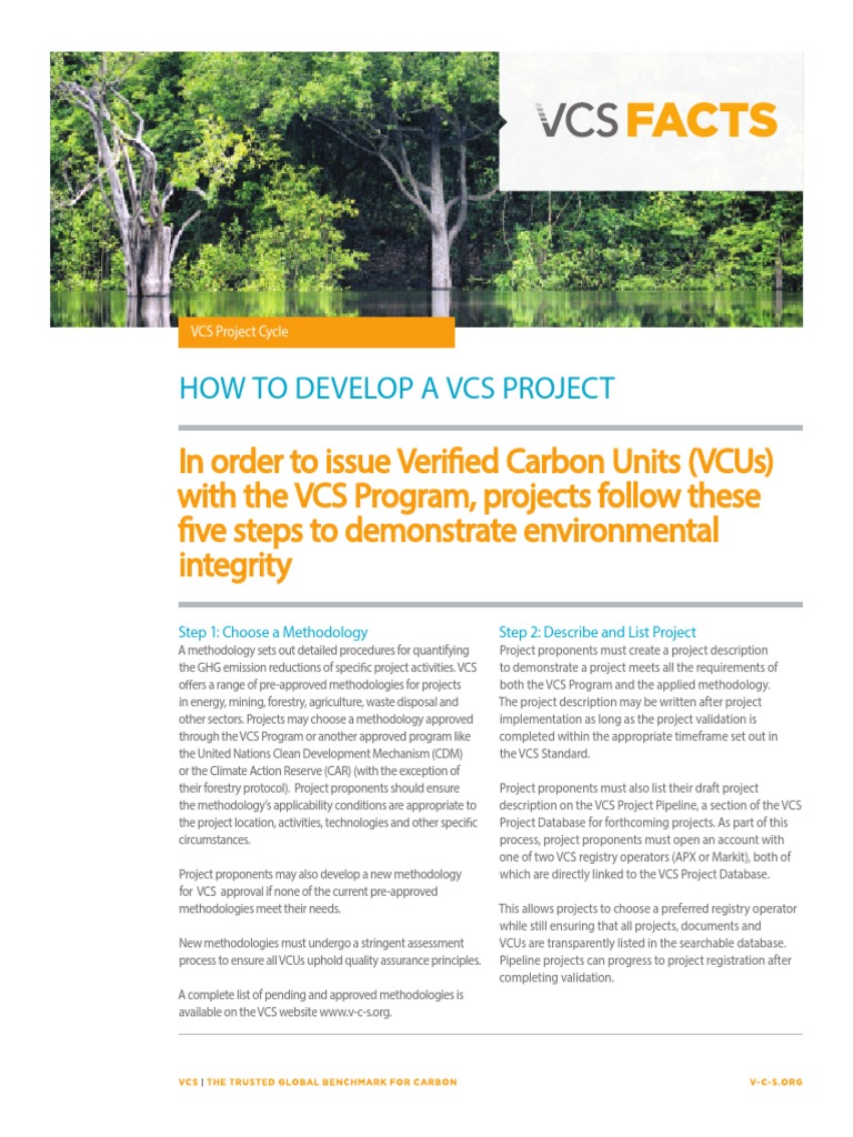 VCS Project-Cycle-Factsheet | PDF | Clean Development Mechanism ...