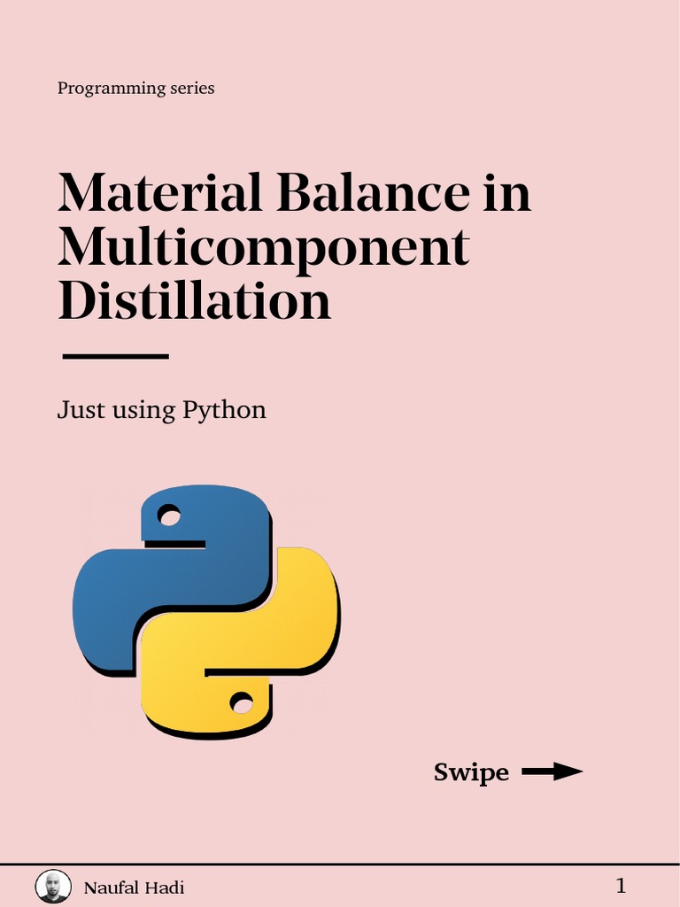 Basic Mass Balance Calculation Using Python | PDF | Benzene | Distillation