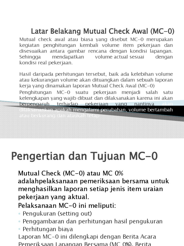 Prosentase Mutual Check Awal (MC-0) | PDF | Pengelolaan Keuangan & Uang