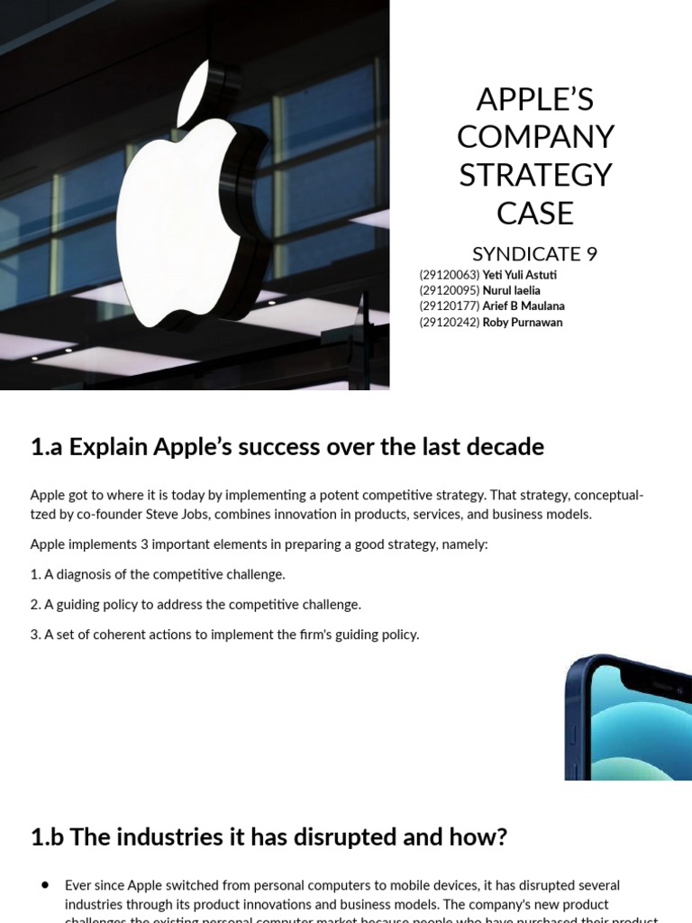Apple’s Competitive Strategy Analysis | PDF | Apple Inc. | Smartphone