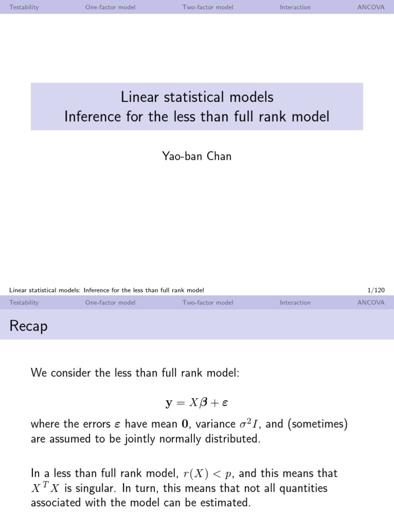 Ch07 Handout | PDF | Errors And Residuals | Analysis Of Covariance