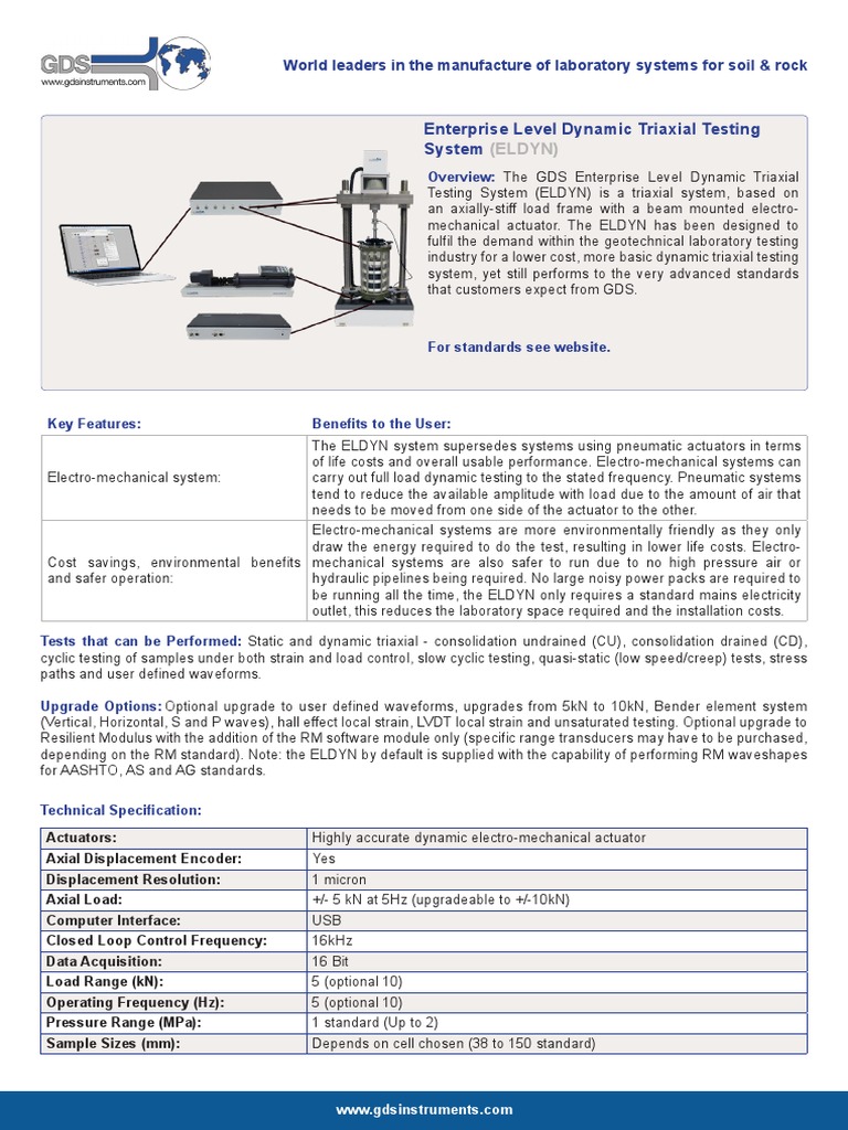 Enterprise Level Dynamic Triaxial Testing System: (Eldyn) | PDF | Data ...