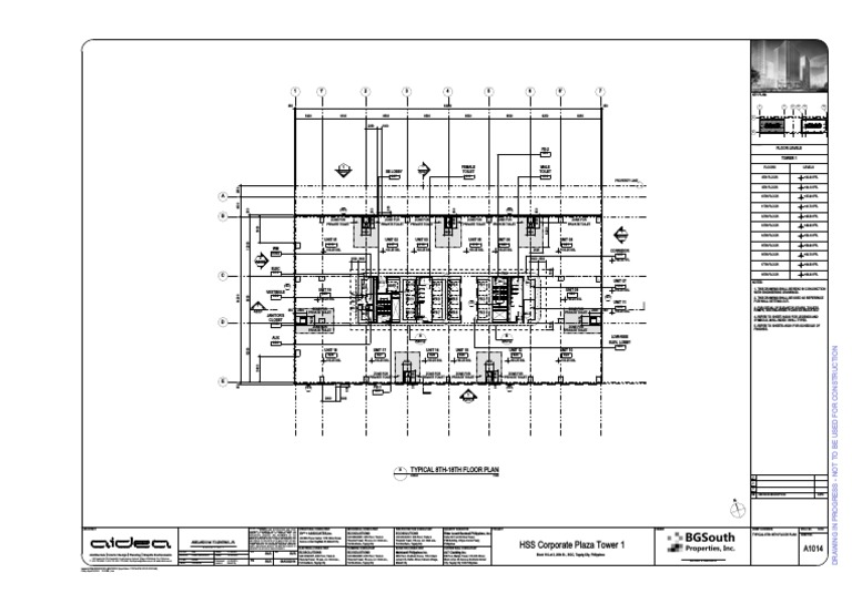 HSS Corporate Plaza Tower 1: Typical 8Th-18Th Floor Plan | PDF ...